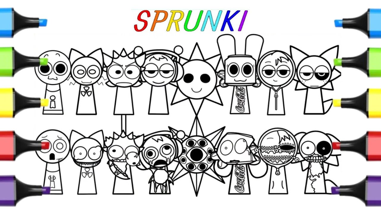 Sprunki New Coloring Pages / Sprunki Song / How to Color New Pyramixed ...