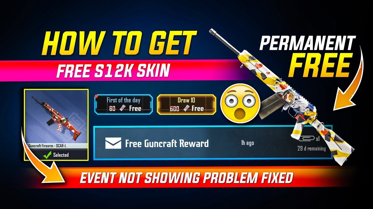 HOW TO GET FREE S12K GUN SKIN PERMANENT GUN SKIN | AND CLASSIC CRATE ...
