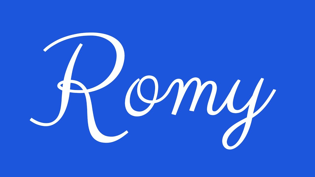 Learn how to Sign the Name Romy Stylishly in Cursive Writing - YouTube