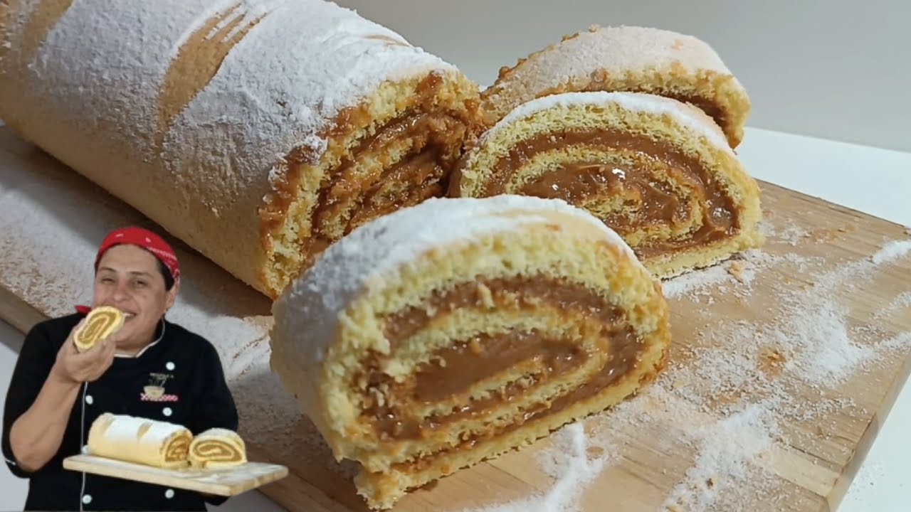 ROCAMBOLE DE DOCE DE LEITE FÁCIL I MASSA FOFINHA E DELICIOSA I RECEITA ...