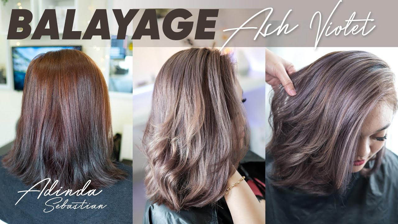 Balayage Ash Violet | By Dinzy Hair - YouTube