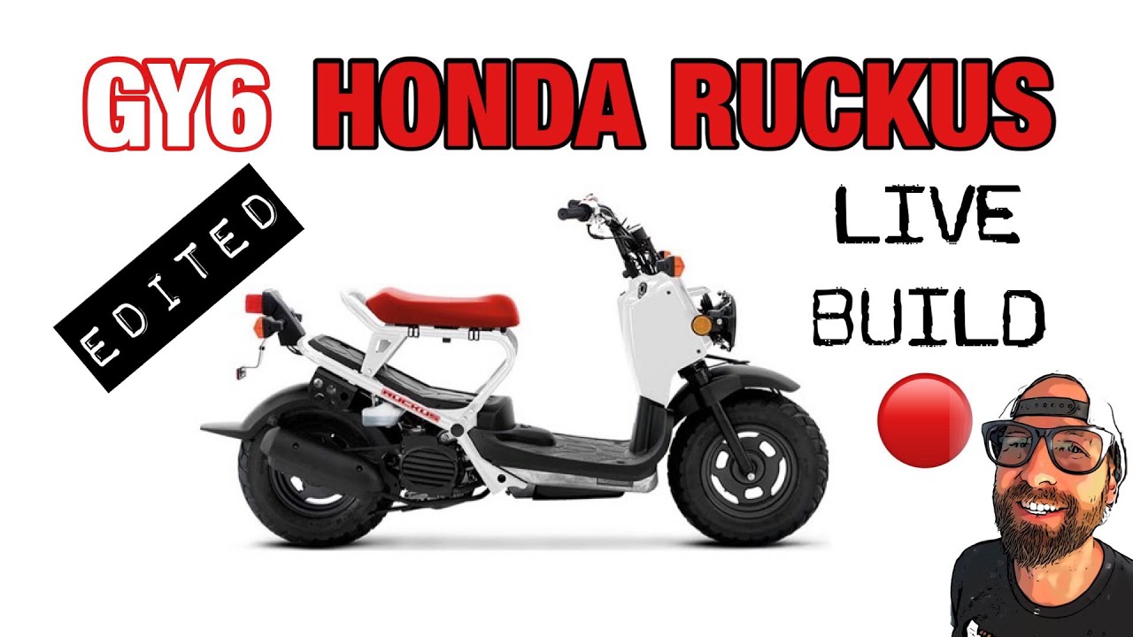 Red Honda Ruckus Modified