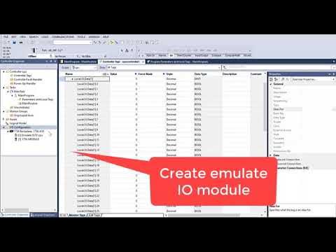 Studio 5000, emulate 1 minutes configurate Input, Output control for ...