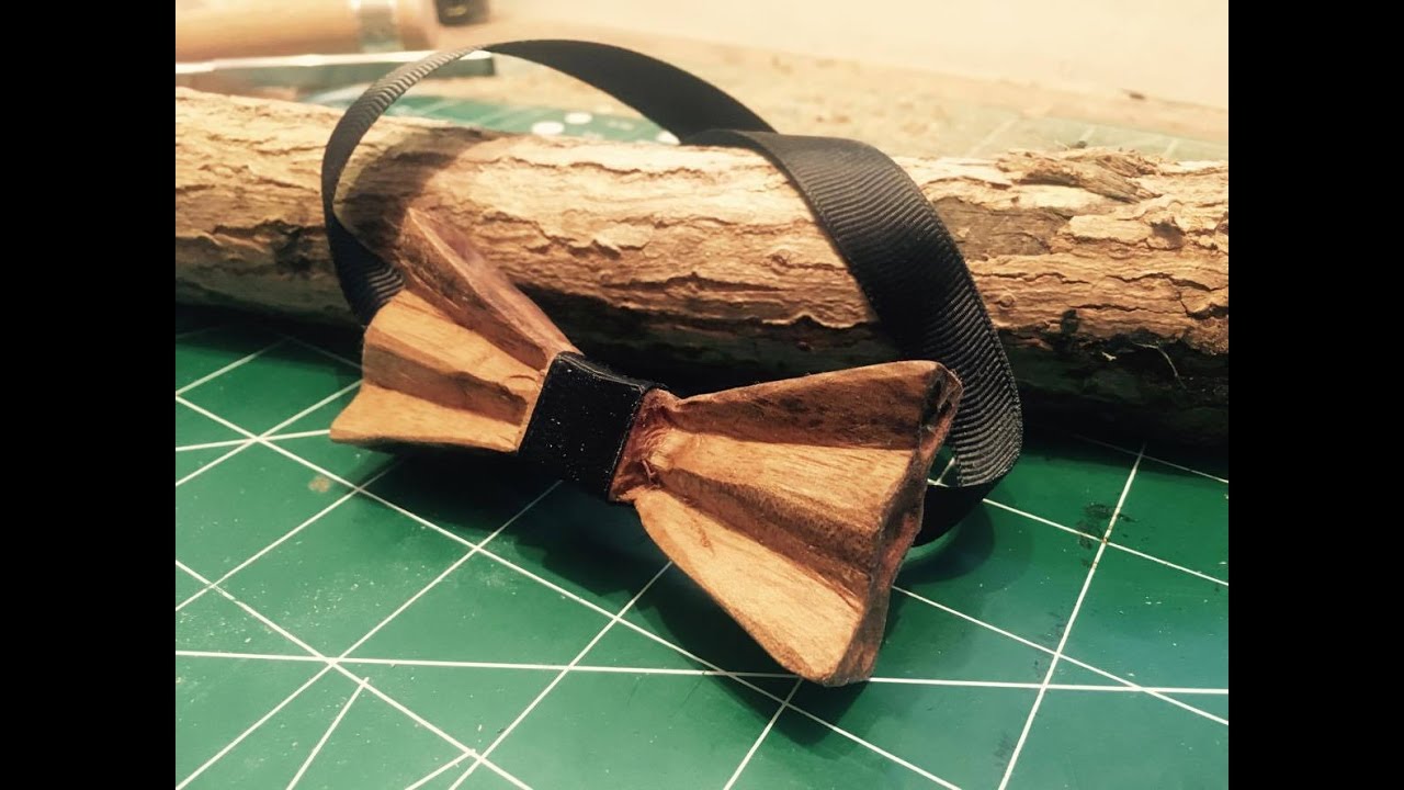 DIY/ wooden bow-tie - YouTube