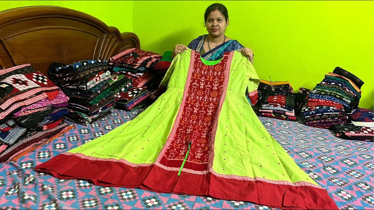 Special Sambalpuri kurti Gaun. order now 8763816505 / 9861143519 - YouTube