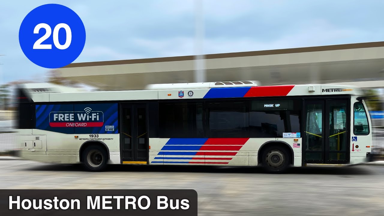 Houston METRO Bus 20, Magnolia Park Transit Center to Downtown Houston ...