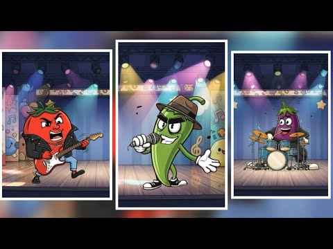 Domates 🍅 Biber 🌶️ Patlıcan 🍆 ve Sebzeler Rock! 🎵 Bizim Takım Bebek ve Çocuk Şarkıları