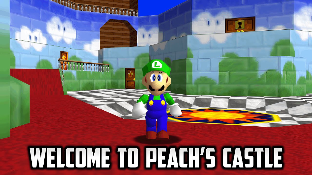 ⭐ Super Mario 64 - Welcome to Peach’s Castle (Luigi Build) - YouTube