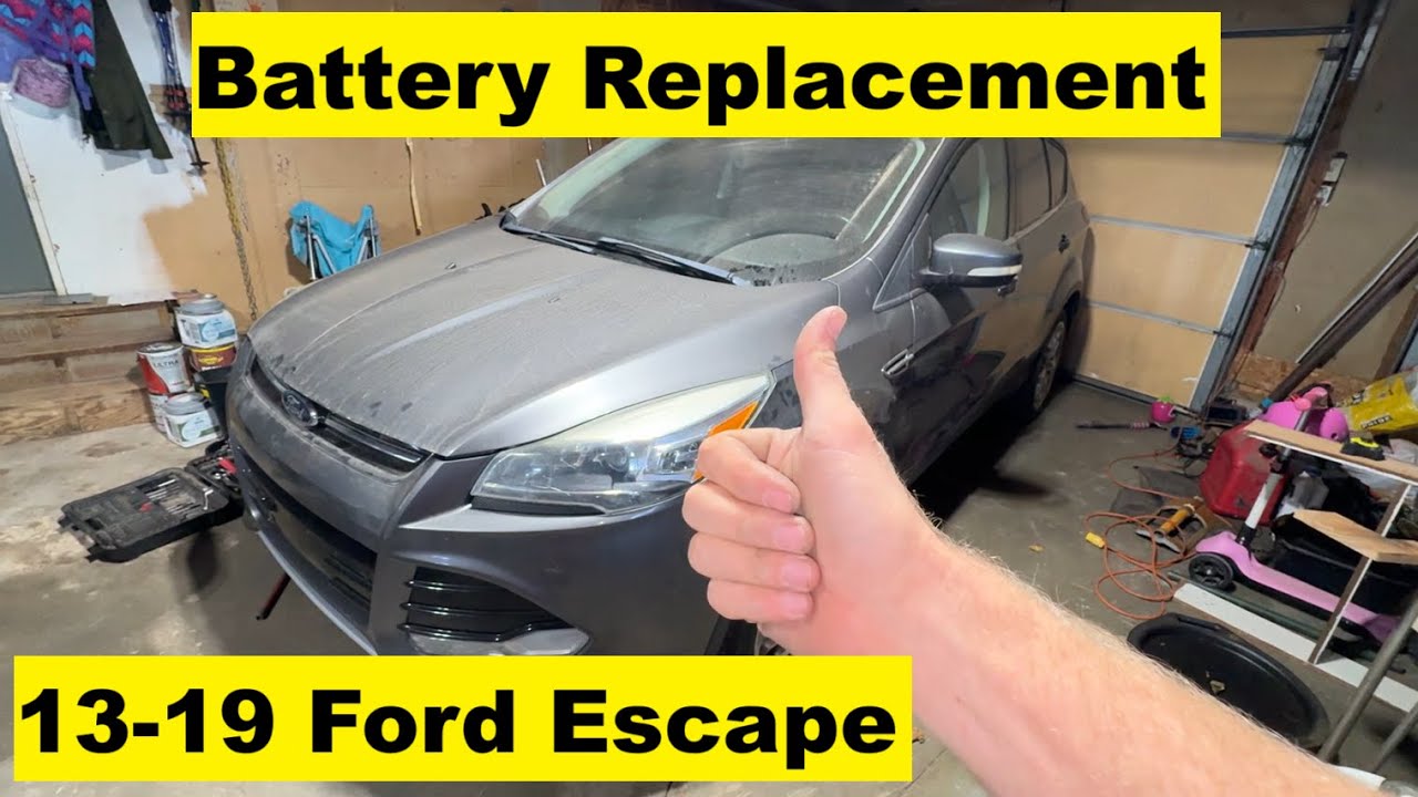 Battery Replacement Ford Escape 13 14 15 16 17 18 19 2013 2014 2015 ...