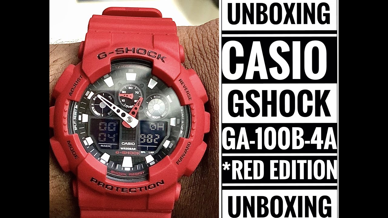 Casio G-shock GA-100B-4A *RED EDITION | UNBOXING | 2021 - YouTube