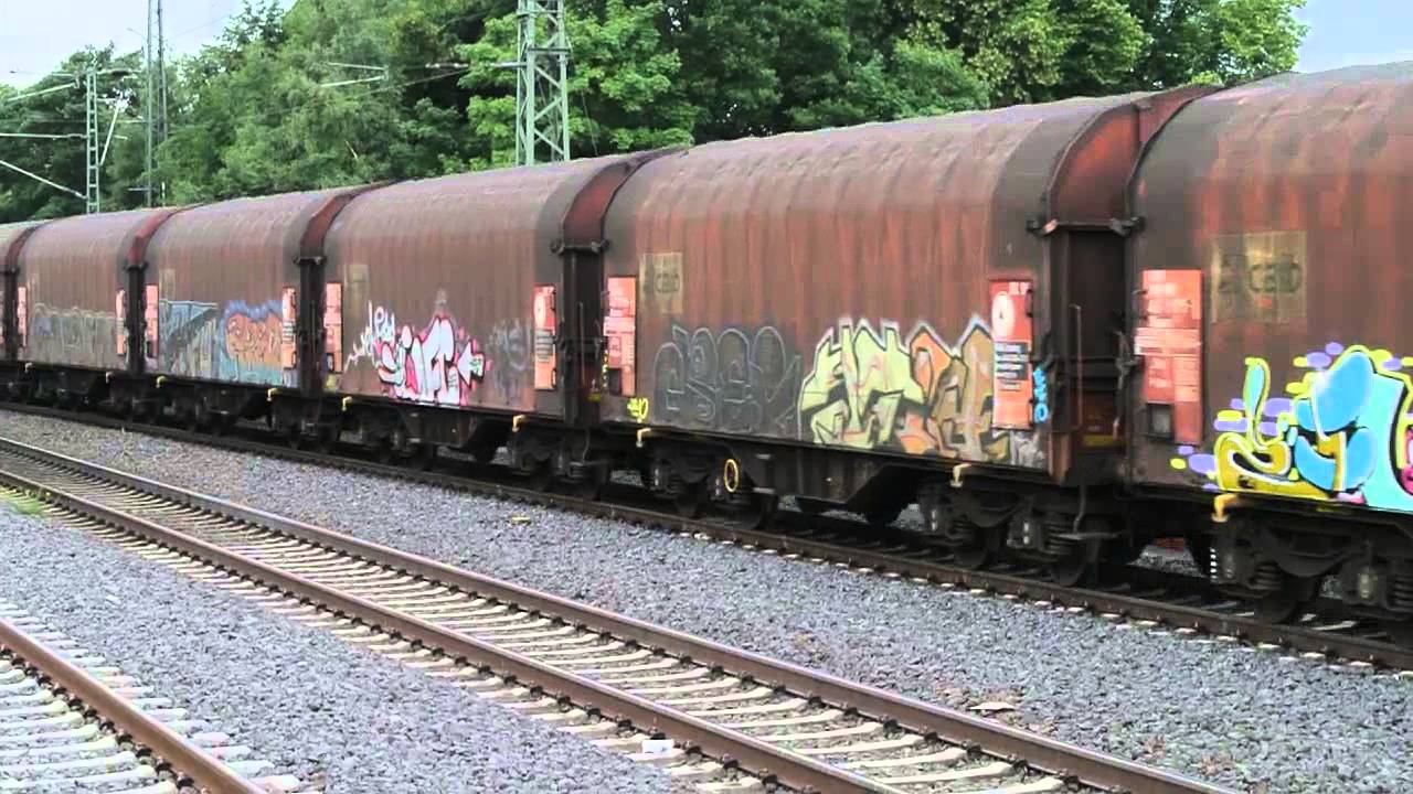 ES Locon train with covered wagons Viersen 23 06 15 - YouTube