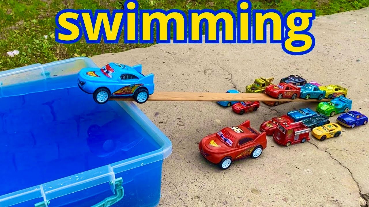 Looking for Disney Pixar Cars - Lightning McQueen, Colored Cars Falling ...