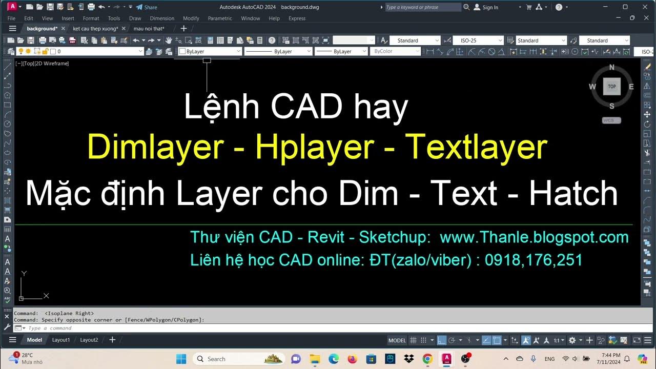 3 lệnh AutoCAD rất hay Dimlayer - Textlayer - Hplayer - YouTube