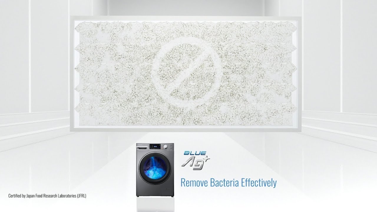 Blue Ag+ Removes Bacteria Effectively | Panasonic Washer - YouTube