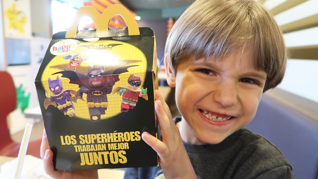 Lego Batman Toys in Happy Meal - McDonald's Family Visit - YouTube