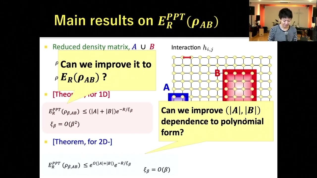 QIP 2022 | Exponential clustering of bipartite quantum entanglement at ... (Tomtaka Kuwahara ...