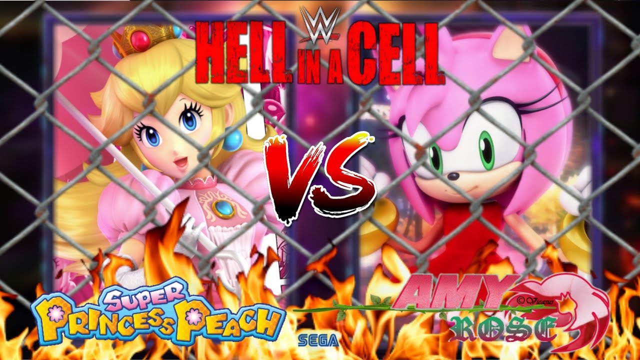 Princess Peach vs. Amy Rose in a Iron Woman Hell in a Cell Match - YouTube
