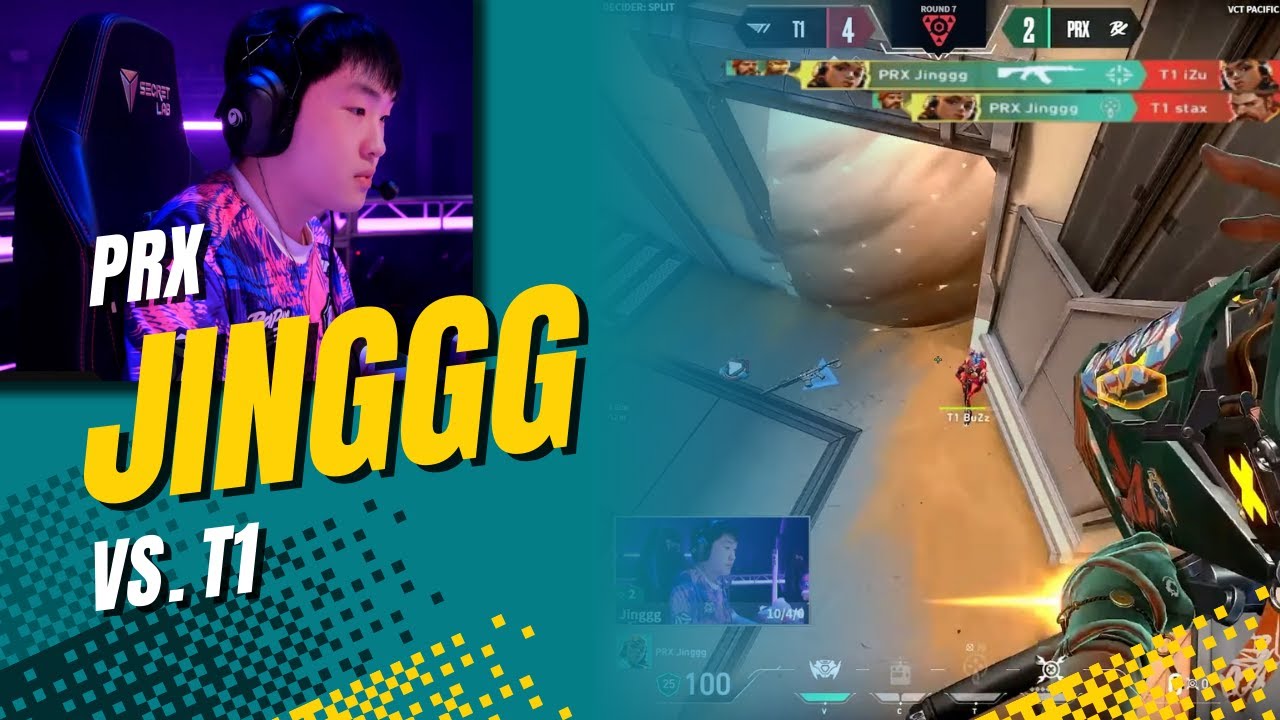 PRX Jinggg clutches 1v3 against T1 | VCT Pacific 2025 Kickoff - YouTube