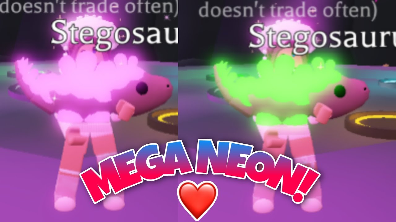 Making a *MEGA NEON* Stegosaurus in Adopt Me! | ROBLOX Adopt Me - YouTube