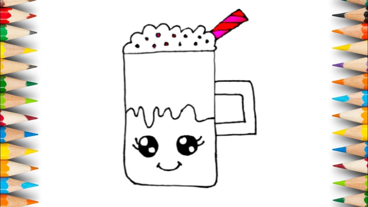 How to draw cute cup art tutorial/ cup drawing/ - YouTube