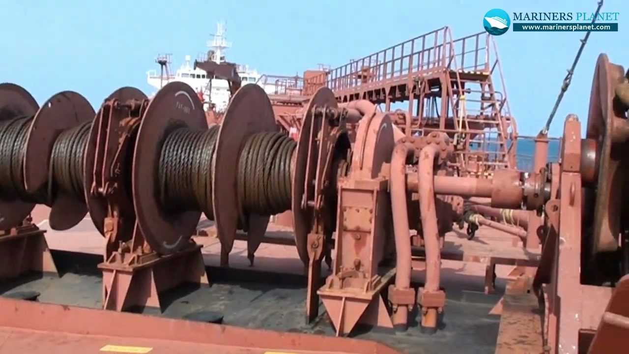 MERCHANT SHIP TANKER FORECASTLE MOORING FITTING - YouTube