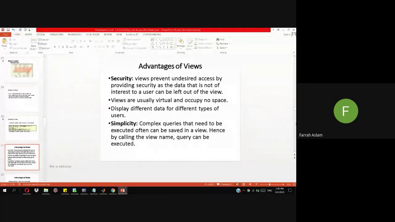 View Advantages In Database And Query Of View Lab 9 Monday Database Application Using Pl