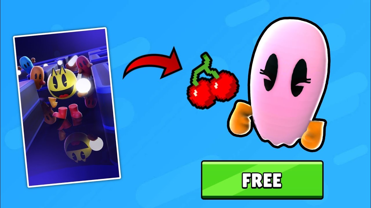 Pac Dot Defense - Free Pac Man Pinky Skin | Stumble Guys - YouTube