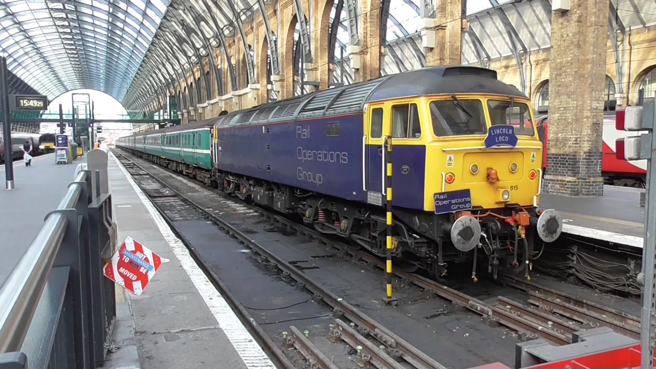 37884 & 47815 arrive & depart Kings Cross with ecs from The Lincoln ...