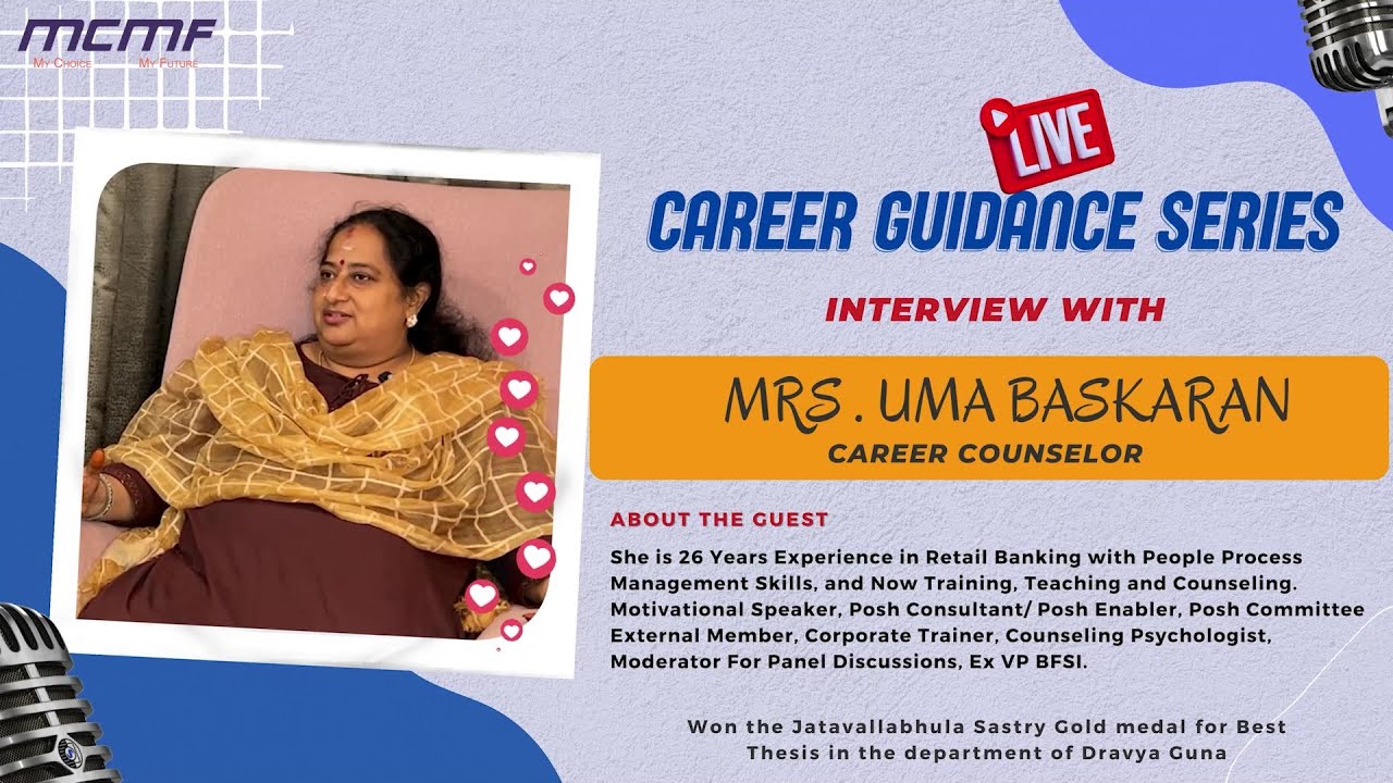 Career Guidance Series - Interview 2 with Mrs. Uma Baskaran (Career ...