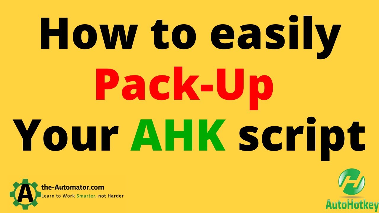 Easily pack up your script - YouTube