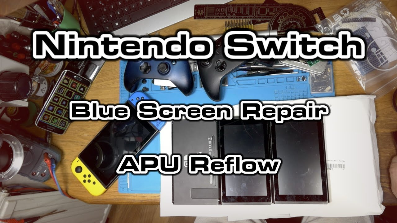 Nintendo Switch - Blue Screen Repair - APU Reflow - Success - YouTube