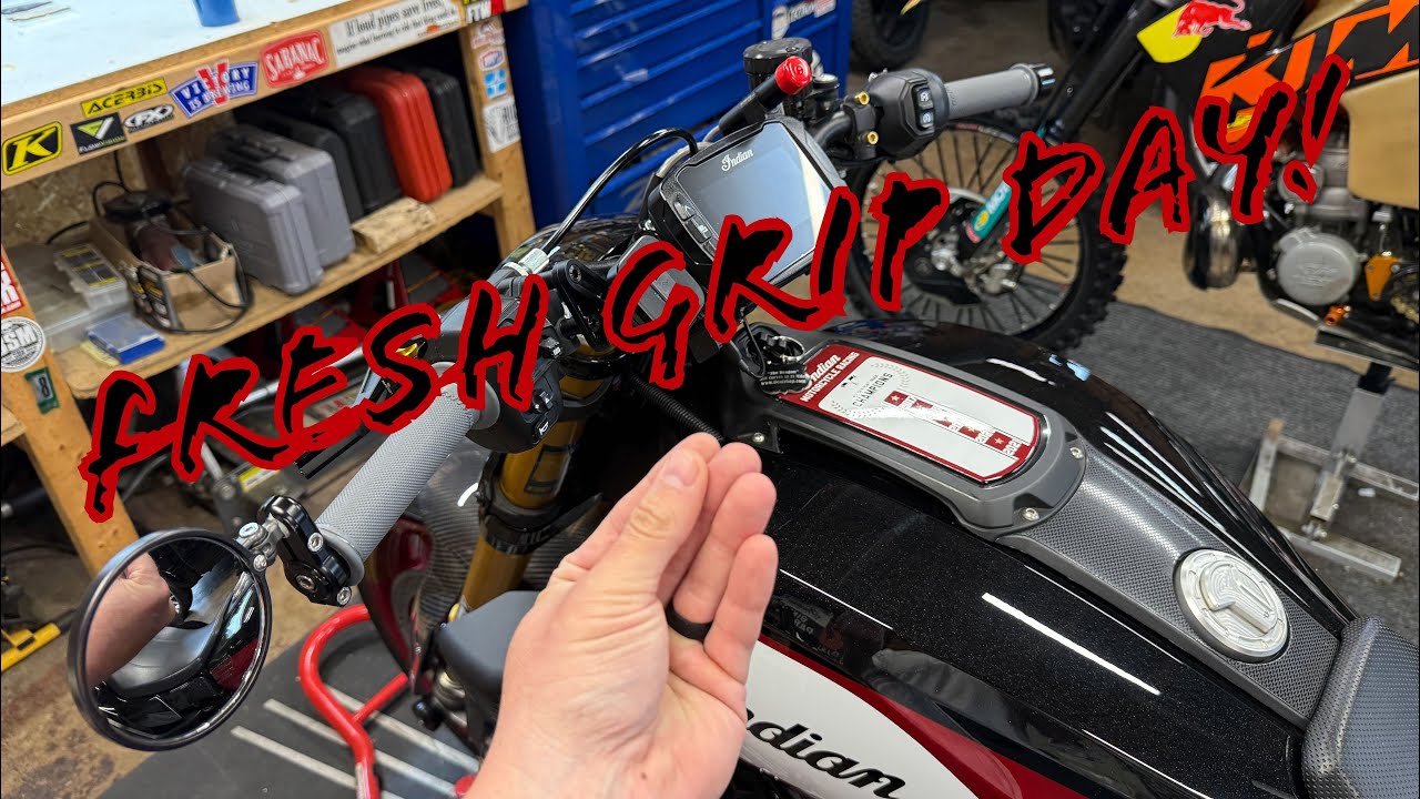 Indian FTR grip installation - YouTube