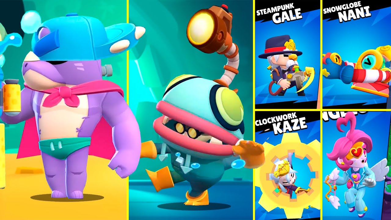Pierce, Glowbert, 21 NEW Skins in Brawl Stars! - YouTube