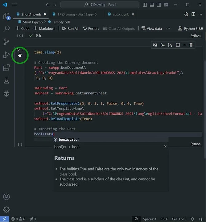 Solidworks Api - Creating A Drawing #engineering #solidworks #macro # 
