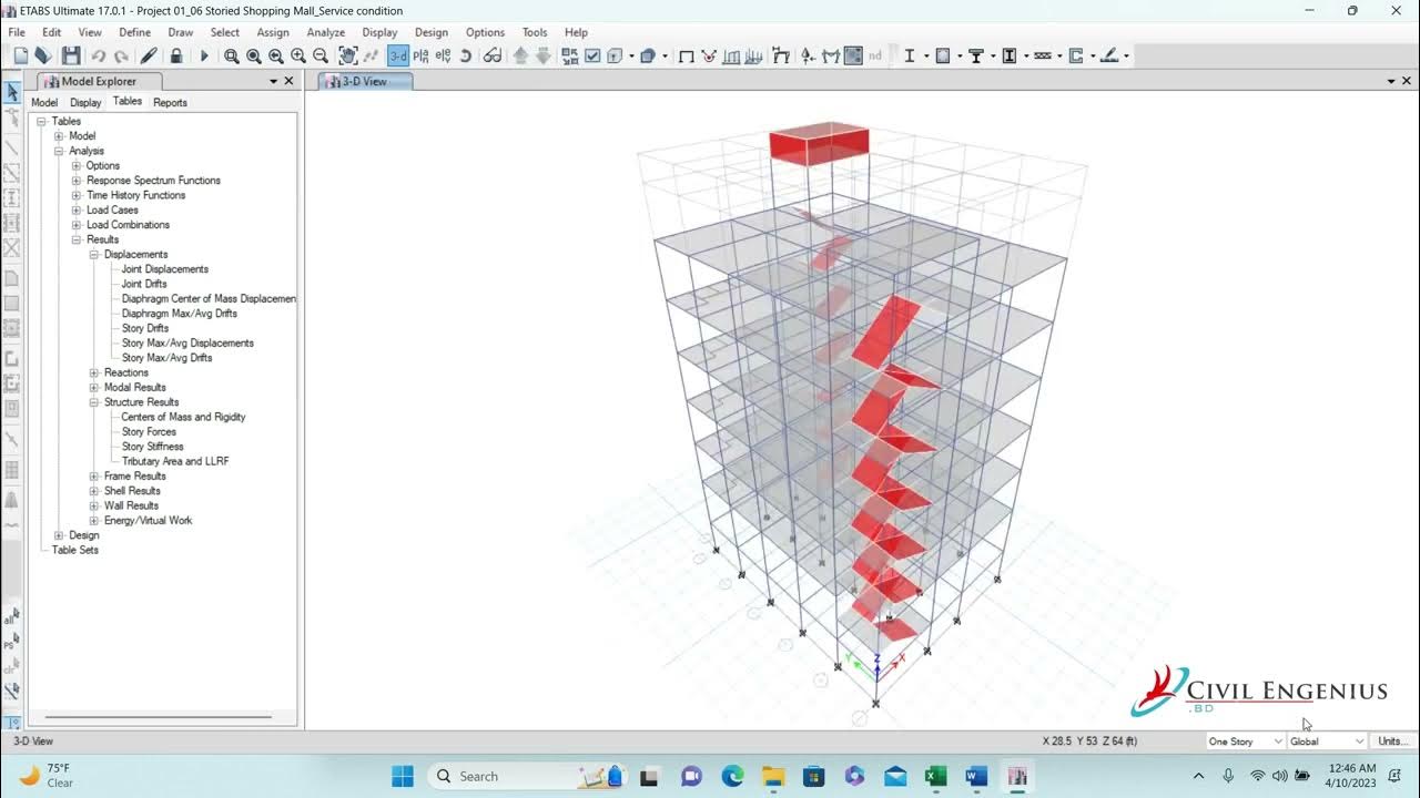 How to check serviceability and create reports from ETABS results - YouTube