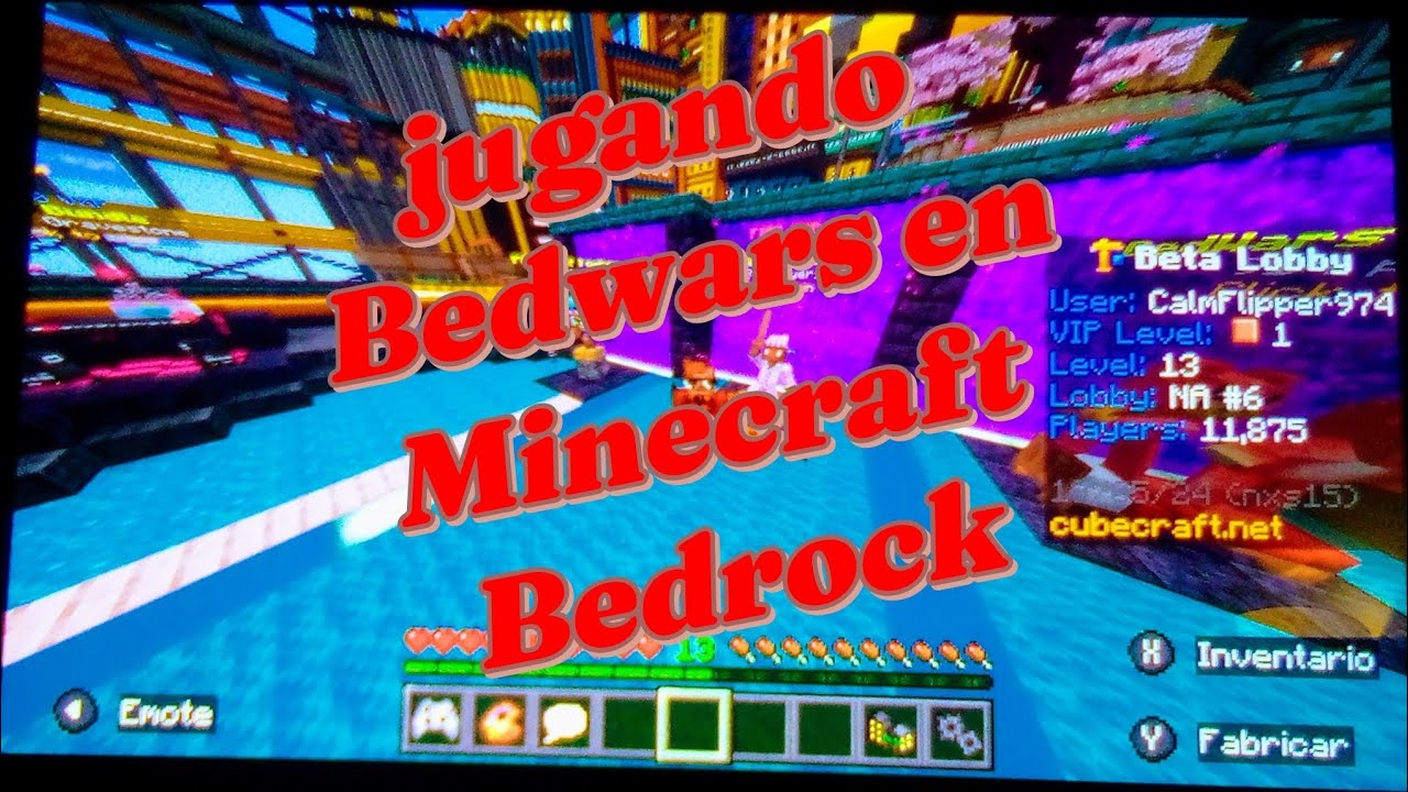 jugando Bedwars en Minecraft Bedrock - YouTube