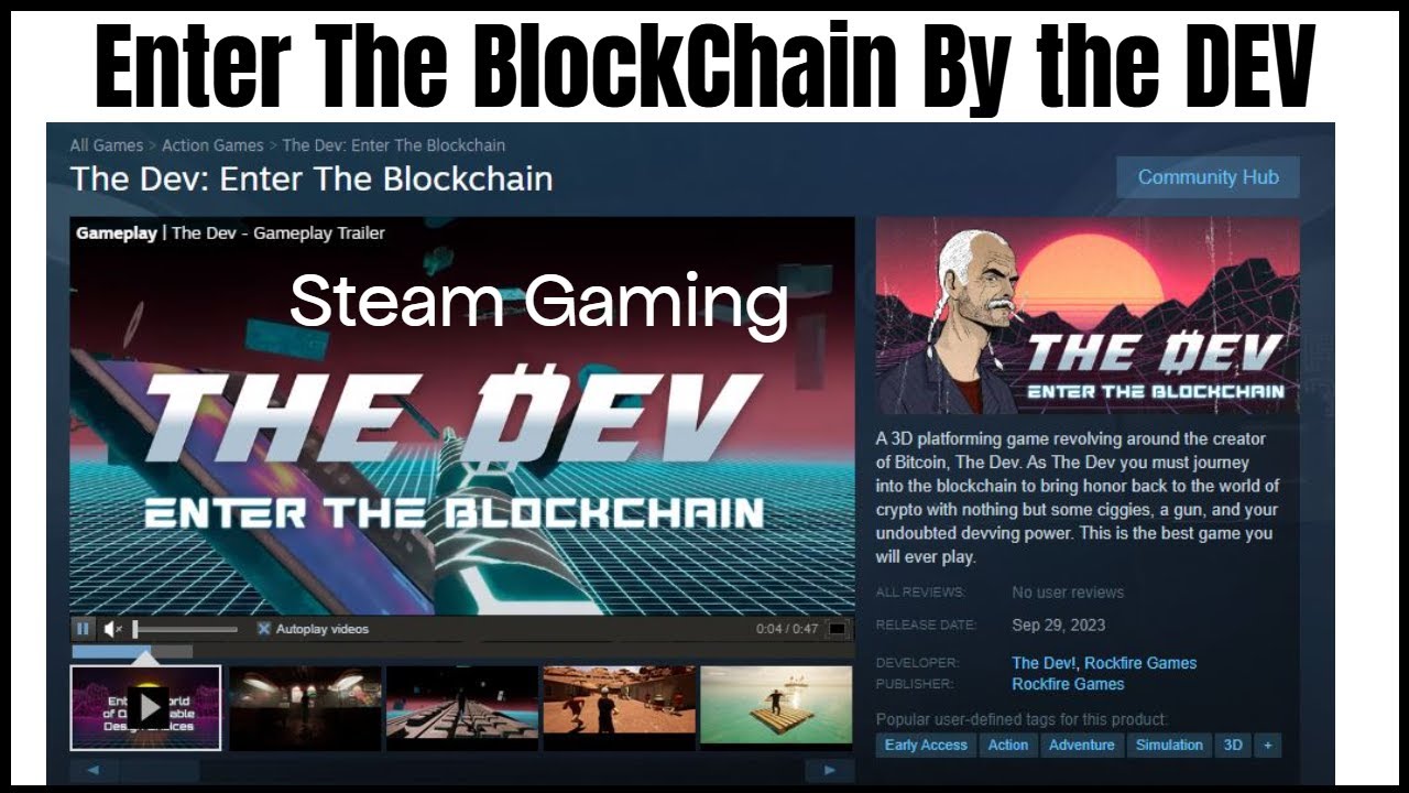 Enter The Blockchain By the DEV GamePlay (On Steam) - YouTube