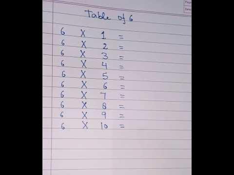 Table of 6! Math tricks! #maths #educational #viral #trending #trick # ...