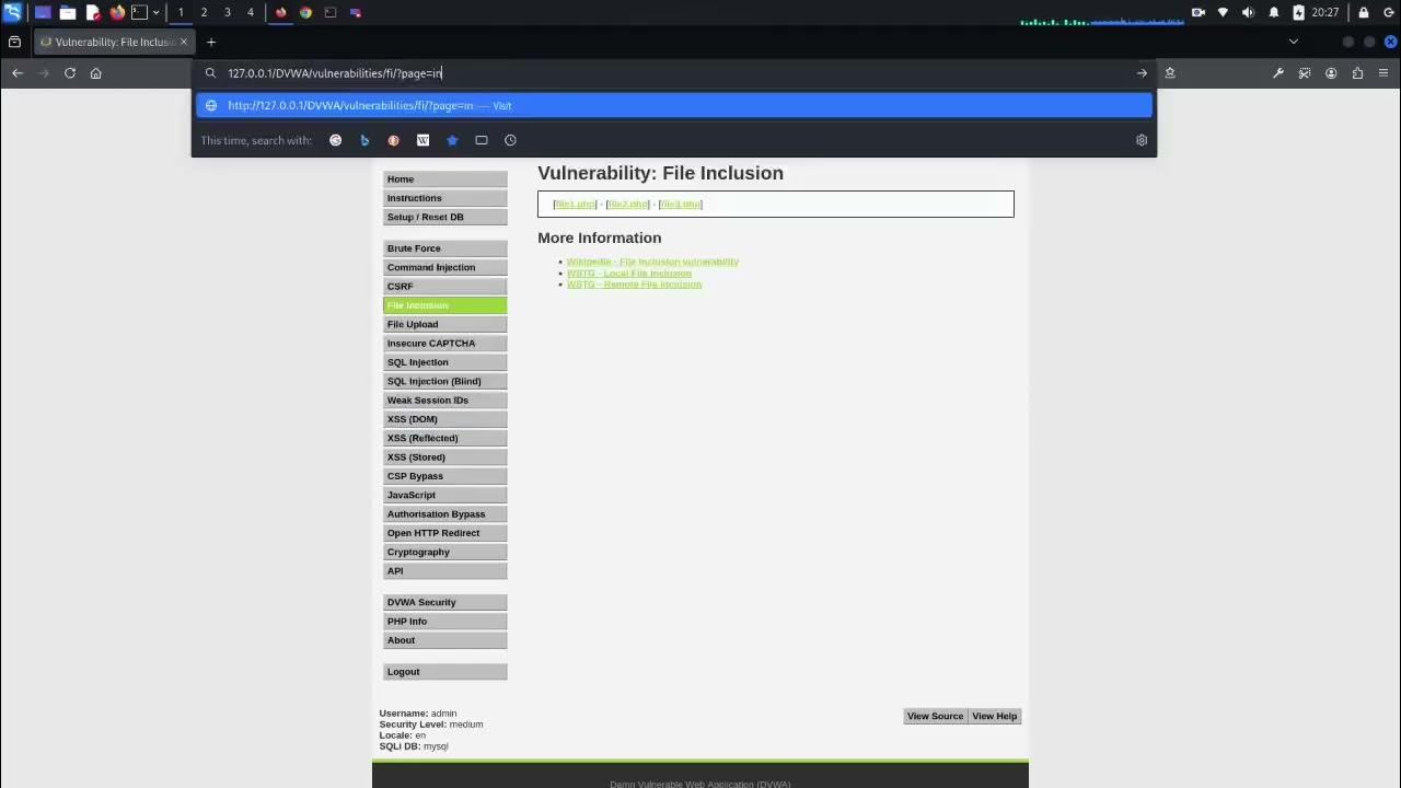 Exploiting File Inclusion in DVWA! - YouTube