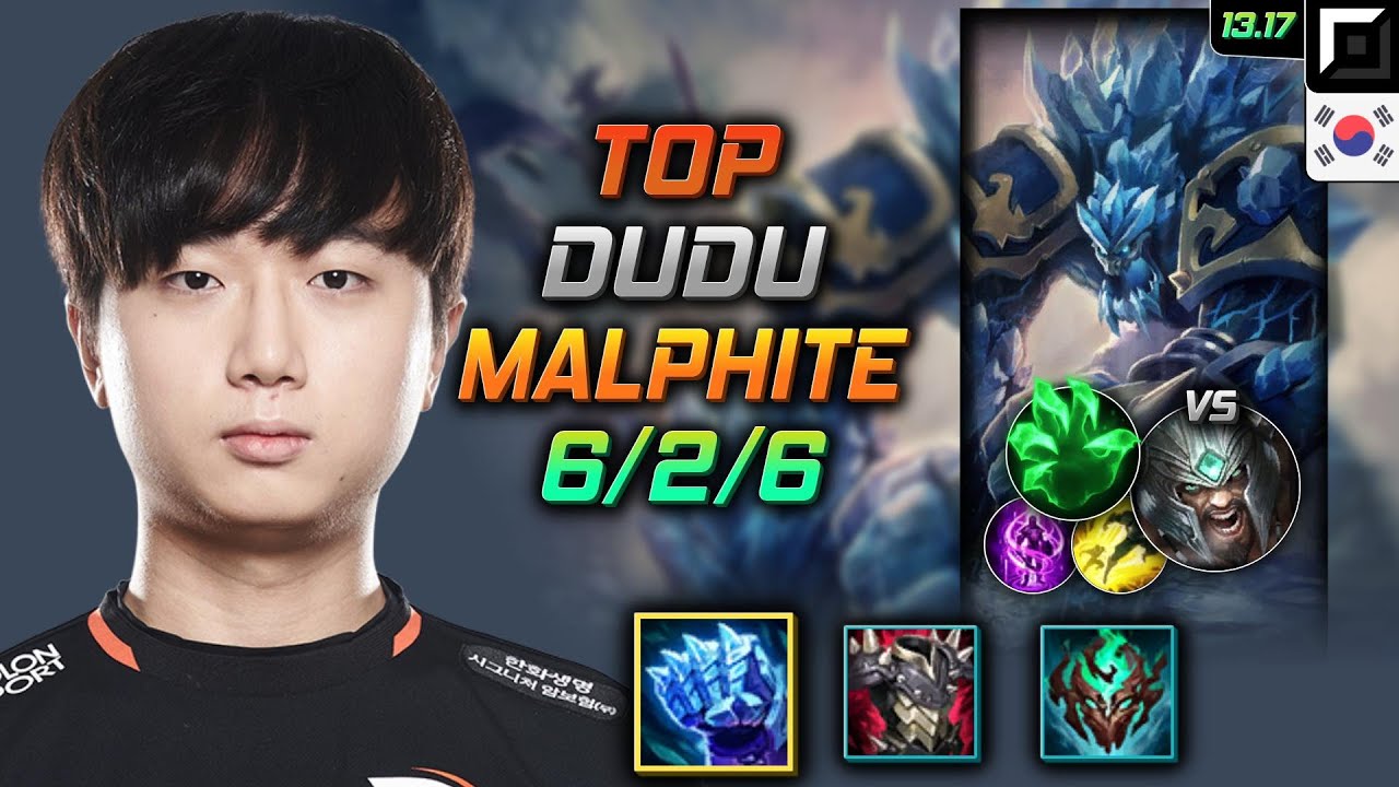 Malphite Top Build DuDu Iceborn Gauntlet Grasp of the Undying - LOL KR ...