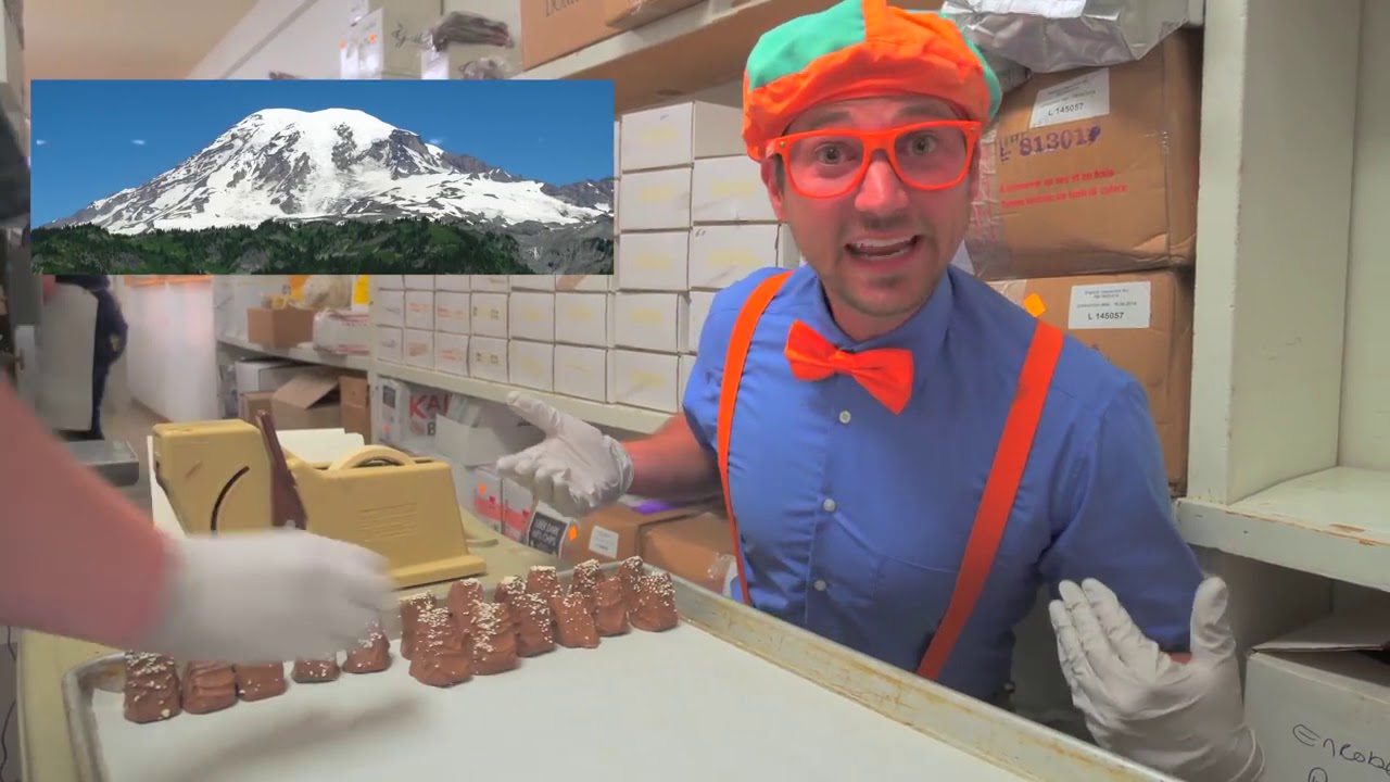 Blippi Tours the Chocolate Factory Learn about Food for Children - YouTube
