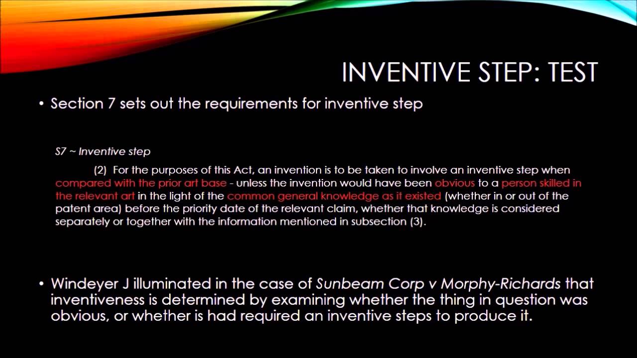 Inventive Step - YouTube