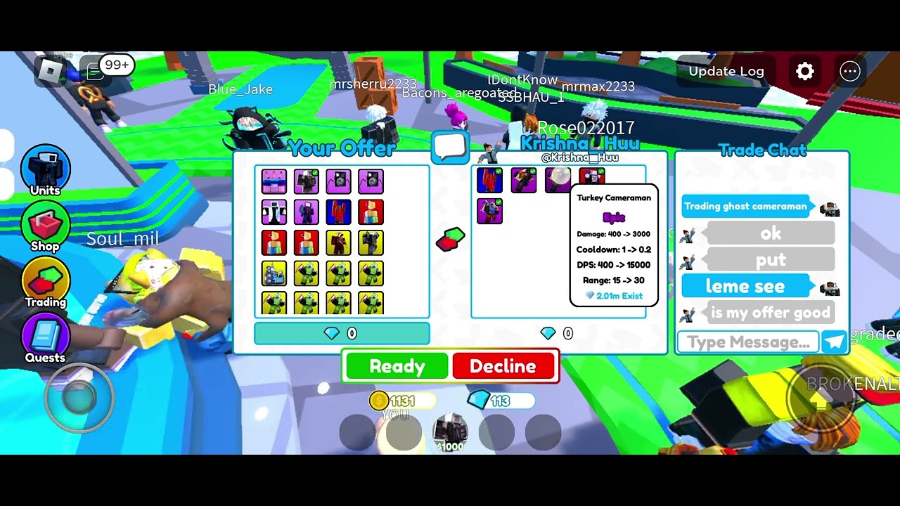 What will people offer for Ghost cameraman in toielt tower defense ...