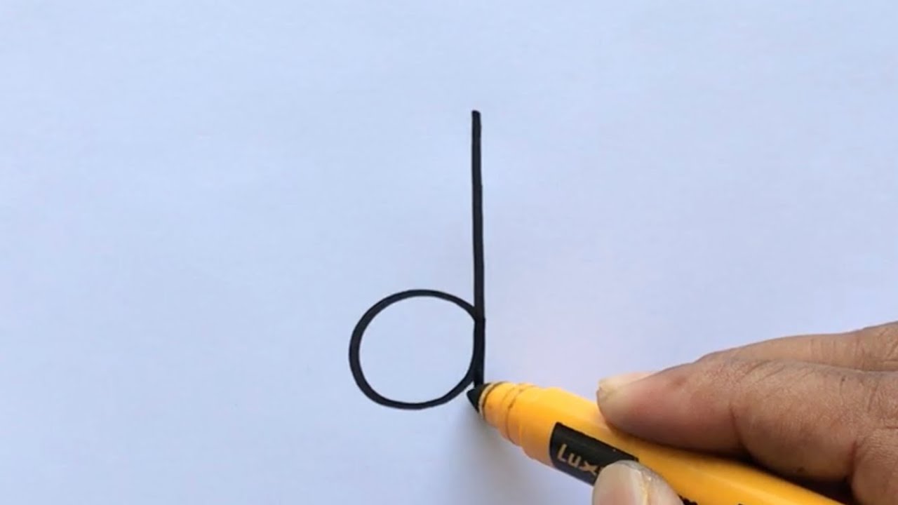 How to turn letter “d” into Ladybug Picture | Easy Drawing for ...