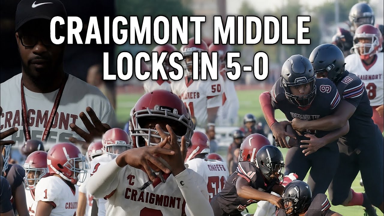 Craigmont Middle Secures 5-0 Bringing Football back To Raliegh this ...