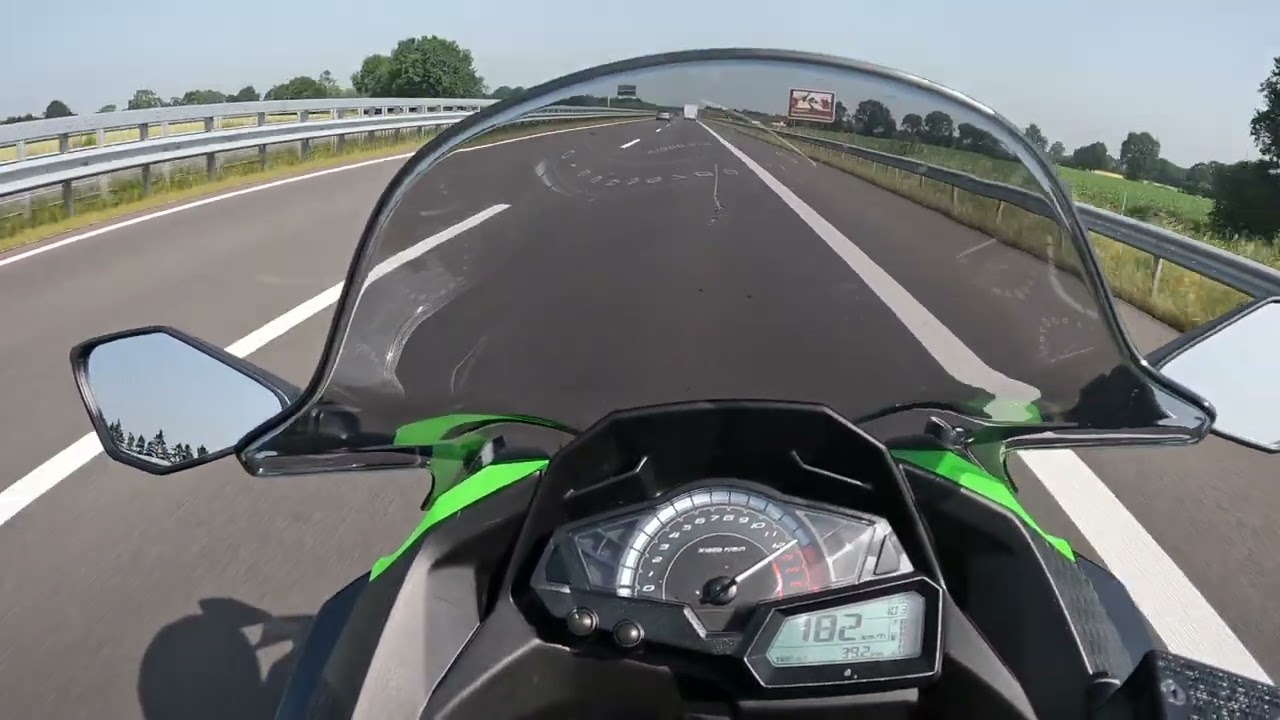 Ninja 300 top speed run 183 km/h - YouTube