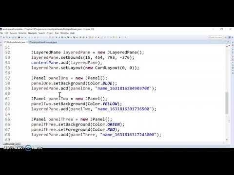 Multiple JPanels on a JFrame - YouTube