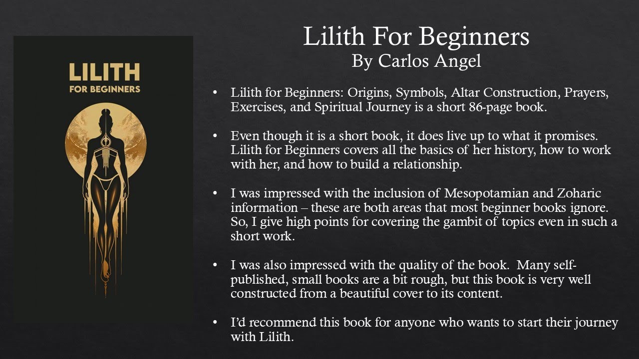 Book Review: Lilith for Beginners - YouTube