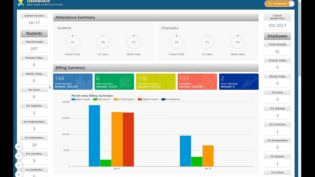 eSchool Management Dashboard (Main) - YouTube