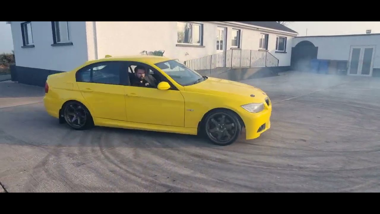 Yellow BMW E90 325i Diffing - YouTube